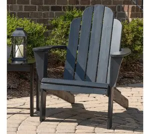 LINON Home Black Adirondack Chair And Table 2 P C Set - One-color
