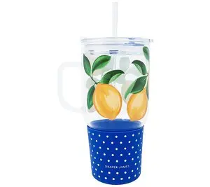 DRAPER JAMES Glass Tumbler With Straw