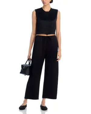 LESET Barb Crop Drawstring Pants - Black