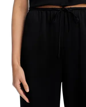LESET Barb Crop Drawstring Pants - Black