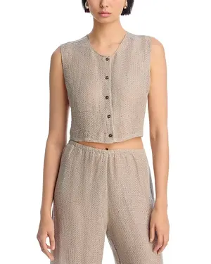LESET Stella Crewneck Vest - Dune
