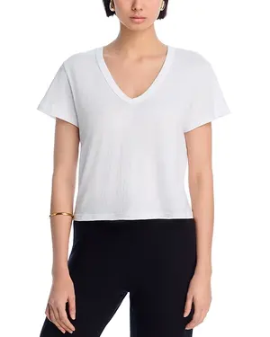 LESET Laura V-neck Tee - White
