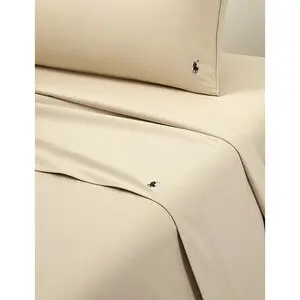Ralph Lauren Player Cotton Flat Sheet - Paleoak