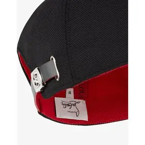 CHRISTIAN LOUBOUTIN Mooncrest Cotton-canvas Baseball Cap - Black