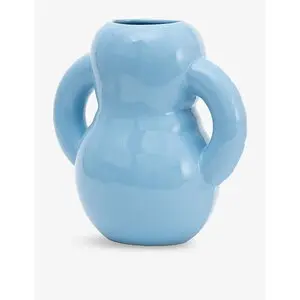 HOME STUDYO Oscar Ceramic Vase 29cm - Sky Blue Gloss