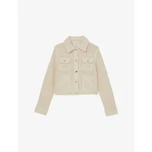 REISS Cotton-blend Trucker Jacket