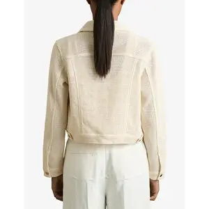 REISS Cotton-blend Trucker Jacket