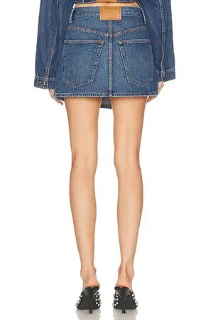 Alexander Wang Deconstructed Wrapped Denim Skirt - Deep Blue
