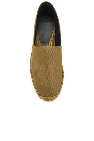 Saint Laurent Canvas Espadrille With Embroidered Logo - Cactus
