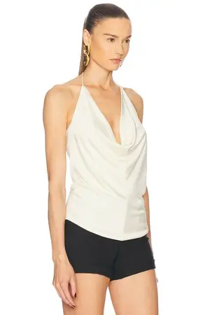 TOM FORD Cowl Collar Tank Top - Grunge White