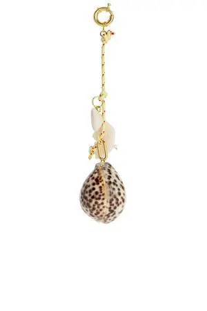 Timeless Pearly Rope & Shells Keychain - Yellow
