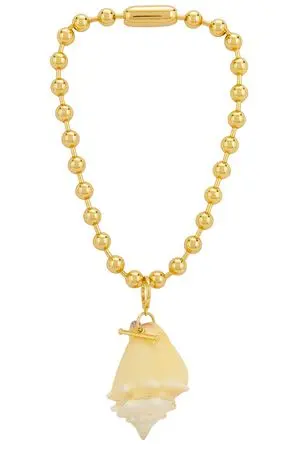 Timeless Pearly Shell Pendant Necklace - Gold