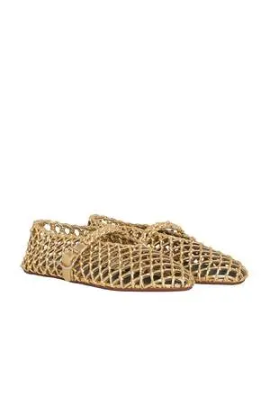 Gold Tone Flats For Women