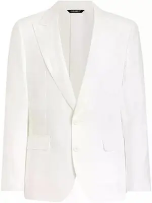 Dolce & Gabbana Single Breasted Blazer - White