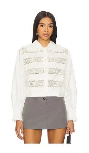 YUHAN WANG Lace Trimmed Blouse