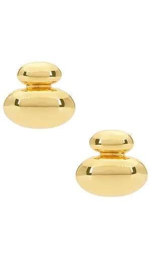 BRACHA Tone Pebble Stud Earrings - Gold