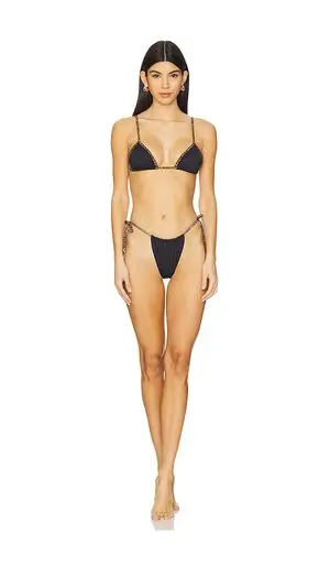 Frankies Bikinis X Bella Hadid Tia Bikini Bottom - Lucky Leopard