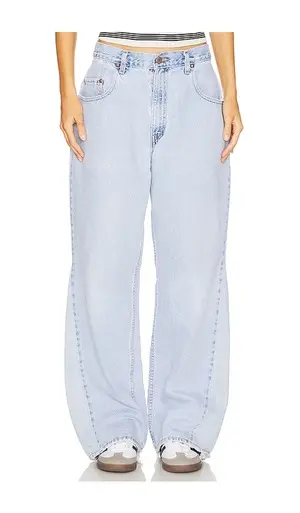 ALIGRACE Vintage Slouchy Wide Jeans - Light