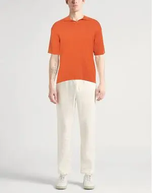 ROBERTO COLLINA Cotton Knit Polo - Orange