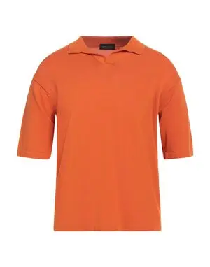 ROBERTO COLLINA Cotton Knit Polo - Orange
