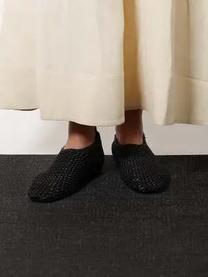 TOTEME Intertwined Leather Slip-on Flats