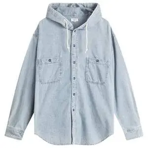 BEAMS Chambray Hooded Shirt