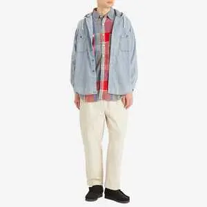 BEAMS Chambray Hooded Shirt