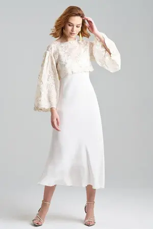 Natori Couture Piña Embroidered Top