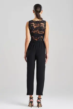 Natori Silk Crepe Tapered Trousers