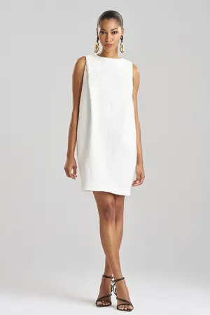 Natori Textured Cotton Jacquard Shift Dress