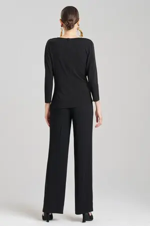 Natori Matte Jersey Draped V-neck Top