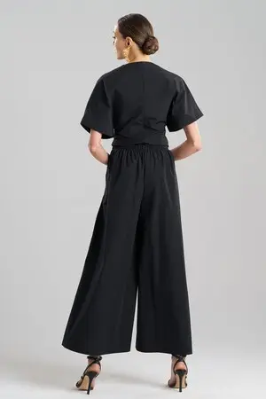 Natori Taffeta Palazzo Pull On Pants