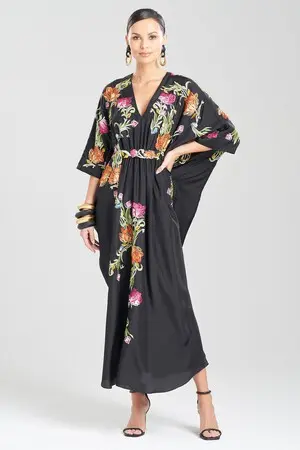 Natori Couture Shinjo Embroidered Caftan