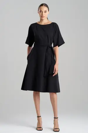 Natori Solid Woven Boatneck Dress