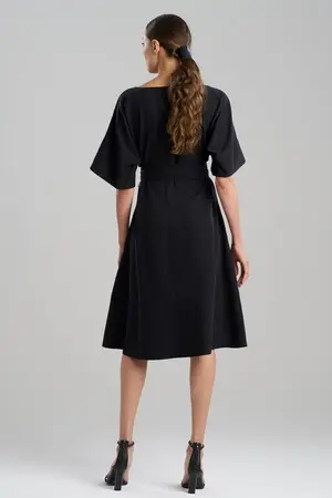 Natori Solid Woven Boatneck Dress