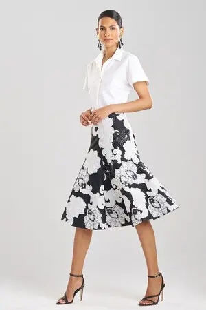 Natori Cressida Applique Flair Skirt