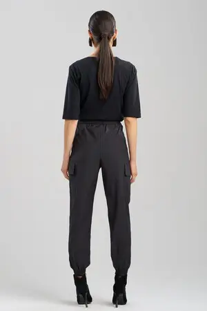 Natori Tech Cotton Taffeta Cargo Joggers