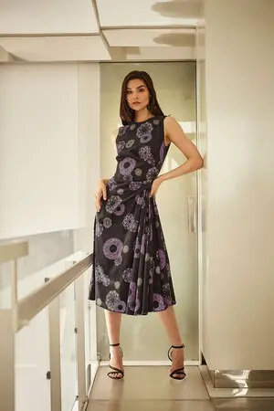 Natori Ikigai Printed Cotton-silk Blend Dress