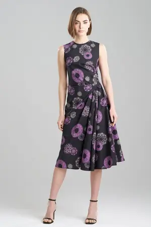 Natori Ikigai Printed Cotton-silk Blend Dress