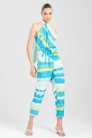 Natori Nikko Getaway Halter Top - Aqua