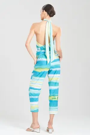 Natori Nikko Getaway Halter Top - Aqua