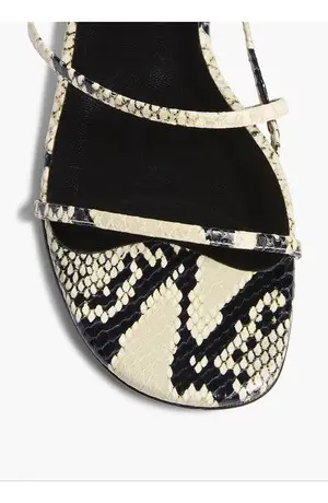 Khaite Loop Snakeskin Embossed Flat Sandal