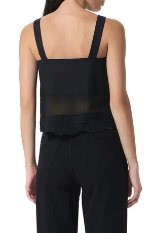 Rag & Bone Clem Embroidered Trim Cotton Tank