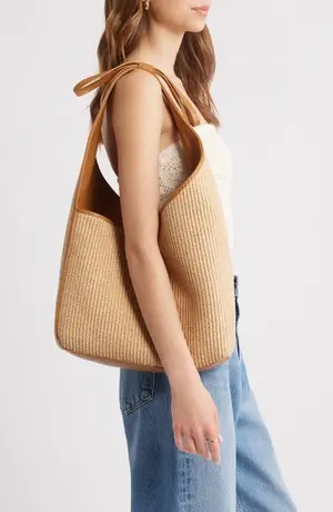 REFORMATION Medium Vittoria Woven Tote - Natural Raffia