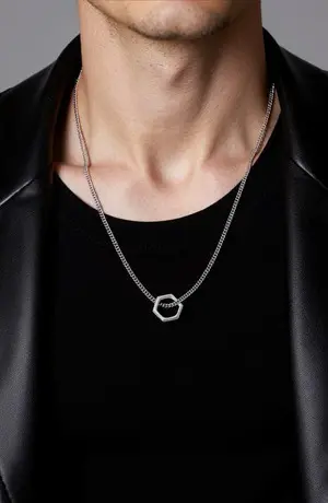 Ettika Hexagon Pendant Necklace