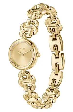 BOSS Double B Bracelet Watch - Gold