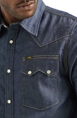 LEEM 101 Regular Fit Denim Western Shirt