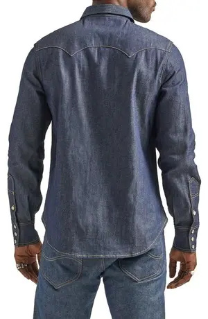LEEM 101 Regular Fit Denim Western Shirt