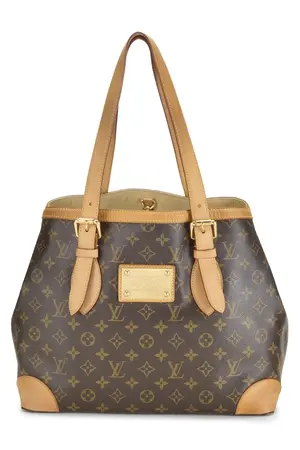 LOUIS VUITTON Louis Vuitton Monogram Canvas Hampstead Tote Brown