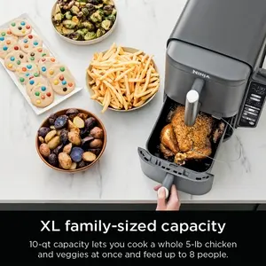 NINJA Doublestack 2 Basket 10 Qt Air Fryer With Smart Thermometer